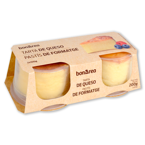 Comprar Tarta de queso paq. 2 u. de 100 g en bonÀrea online | Directo ...