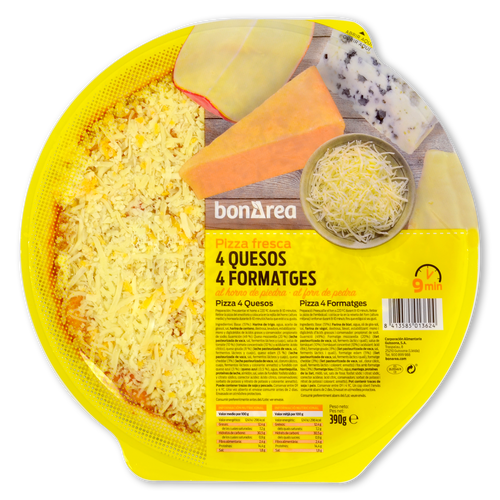 Comprar Pizza 4 quesos en bonÀrea online | Directo del campo
