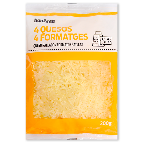 Comprar Queso rallado 4 quesos en bonÀrea online | Directo del campo